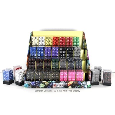 Dice: 12x D6: 16 mm: Opaque: Box of 50 - Assorted Dice Blocks (50 Sets ...