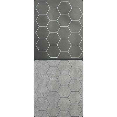 Mat: 1” Hex 2 Sided Black / Grey Megamat (Two Color Mat) (EN)