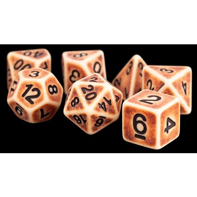Dice: 7 pc: 16 mm: Resin: Ancient Brown (EN)