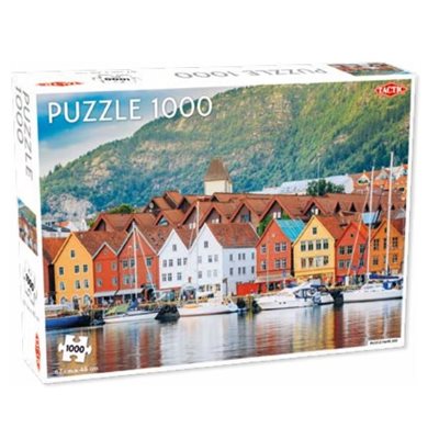 Puzzle - 1000 pcs - Bergen Harbour, Norway (EN) ^ TBD