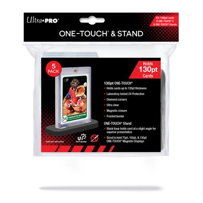 Card Storage: One-Touch & Stand: 130PT Standard Size (5 ct) (EN)