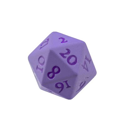 Dice: 2x D20: Metal: Heavy Metal Dice Set: Vivid Purple (EN)