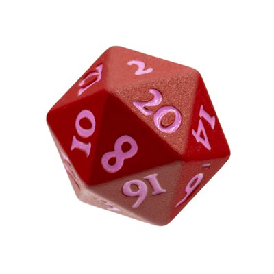 Dice: 2x D20: Metal: Heavy Metal Dice Set: Vivid Red (EN)