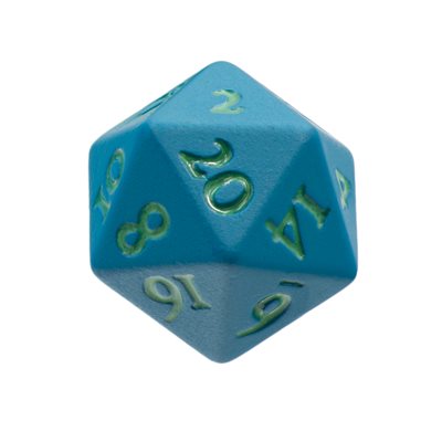 Dice: 2x D20: Metal: Heavy Metal Dice Set: Vivid Teal (EN)