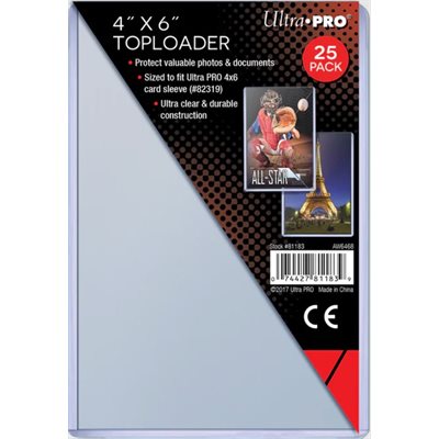 Sleeves: Toploader: 4" x 6" Size: Clear (25) (EN)